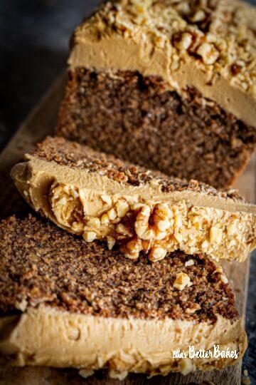 Coffee and Walnut Loaf Cake - Ellas Better Bakes