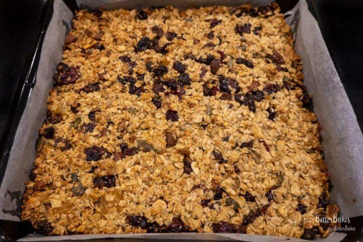 Easy Healthy High Fibre Flapjack Bars - Ellas Better Bakes